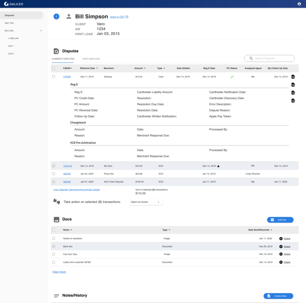 Customer Disputes Tool – Tim Wright's Portfolio